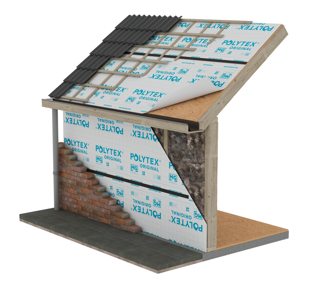 Polytex damp-open dakfolie original - 1.5x50m – Isolatie Online